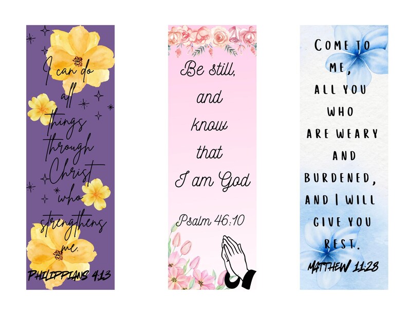 Bible Verse Bookmarks - Etsy