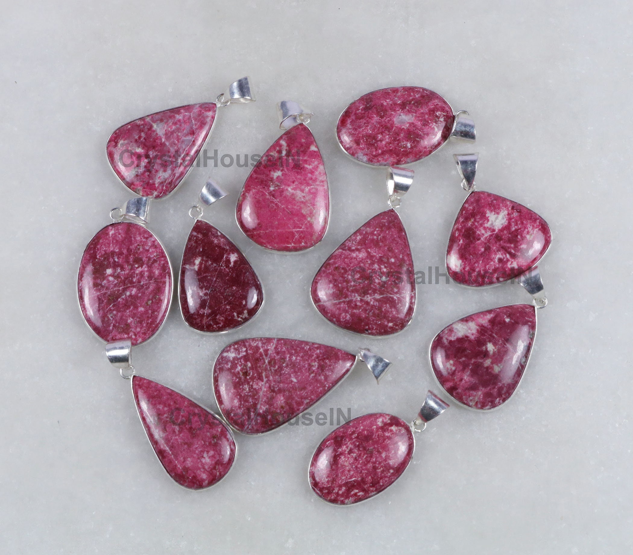 Exclusive Natural Pink Thulite Gemstone 925 Solid Silver Bezel - Etsy