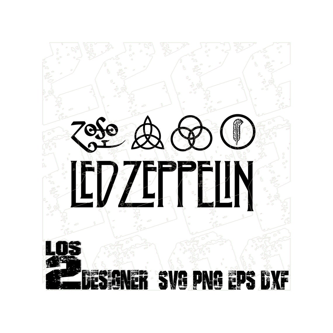 Led Zeppelin logo svg music Rock and Roll svg led zeppelin | Etsy