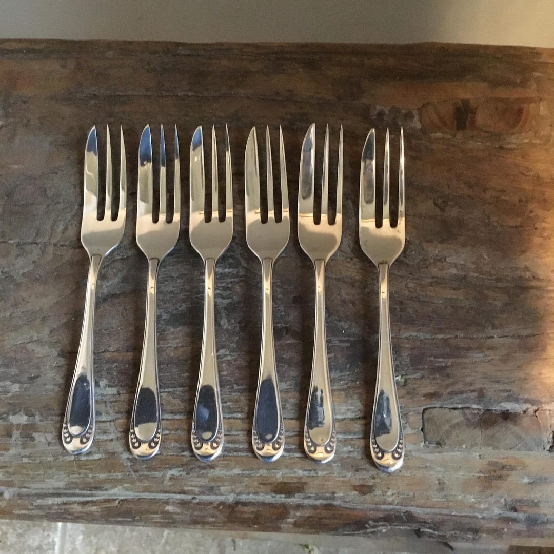 Set of 6 Vintage Silver Plated Cake Forks - Etsy