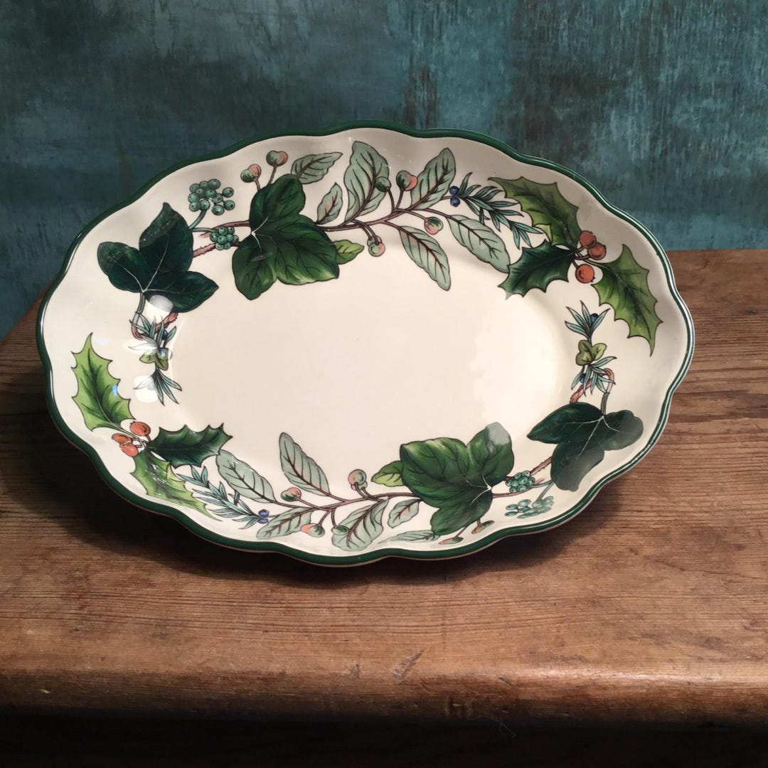 Spode Green Garland Dish. Discontinued Spode. Holly and Ivy - Etsy
