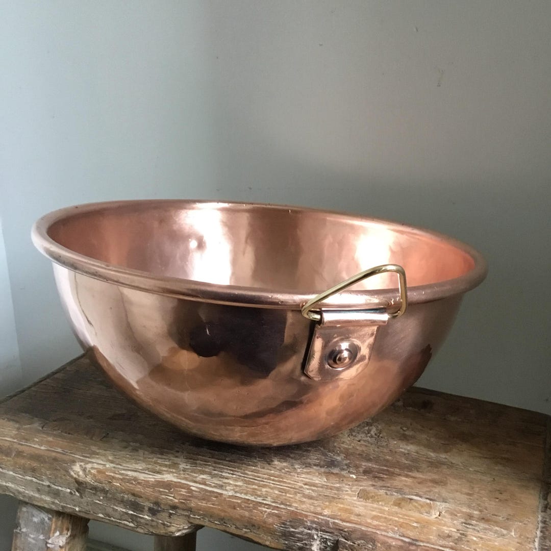Large, Good Quality, Solid Copper, Egg Whisking Bowl, Copper ...