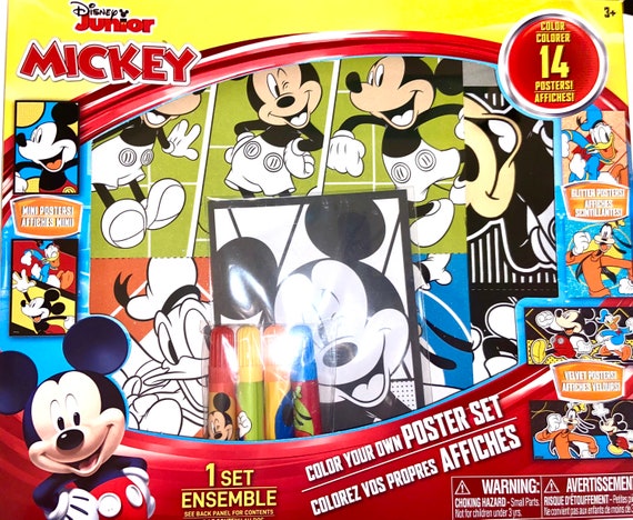 Mickey Mouse poster set | Etsy