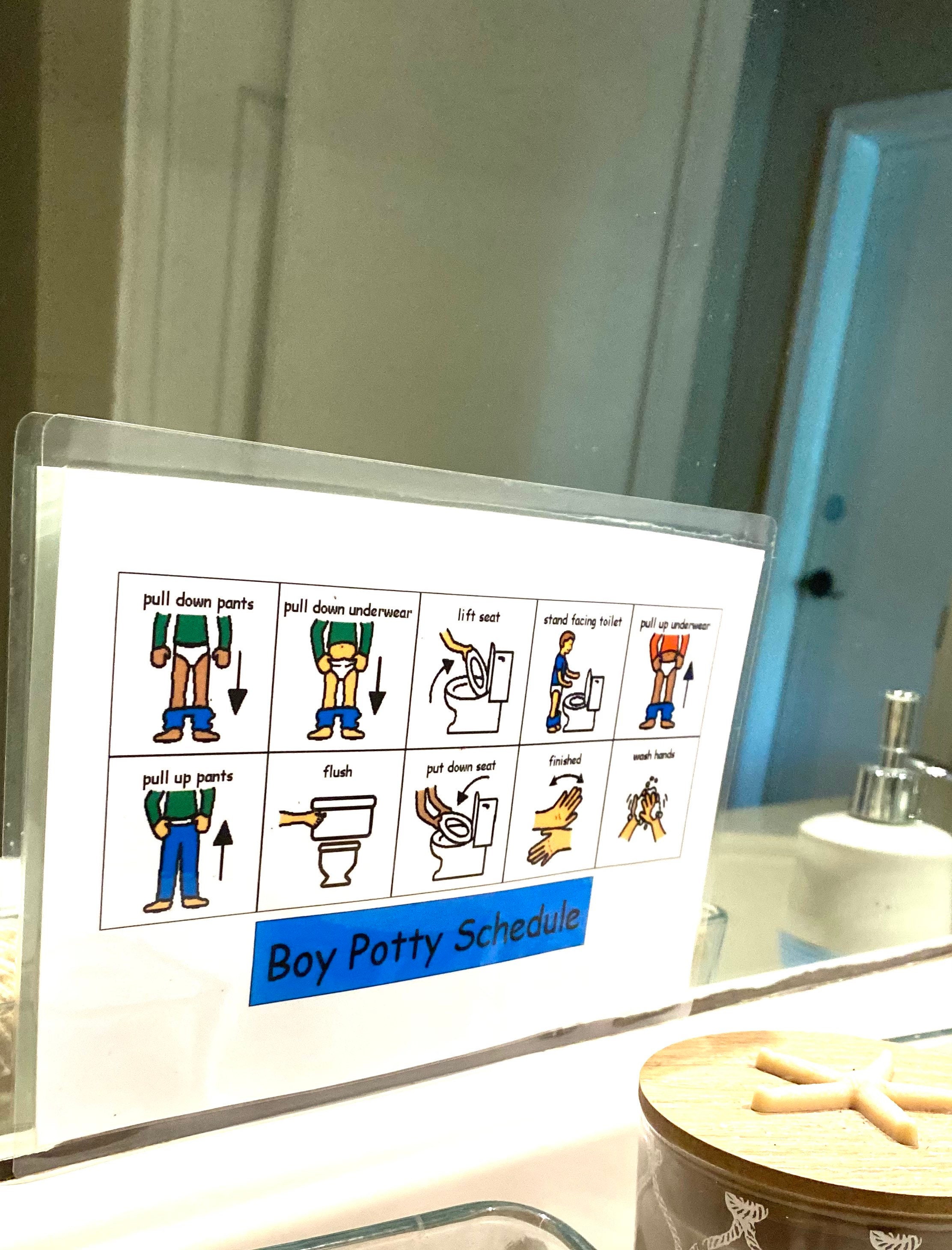 Boy’s Potty Schedule Visual Pecs Potty Training (girls Schedule Coming ...