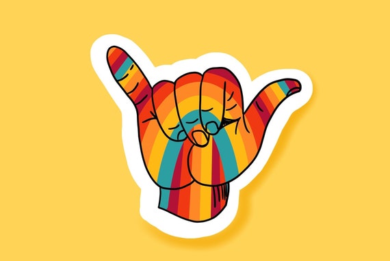 Shaka Brah Autocollant Shaka Autocollant surf | Etsy