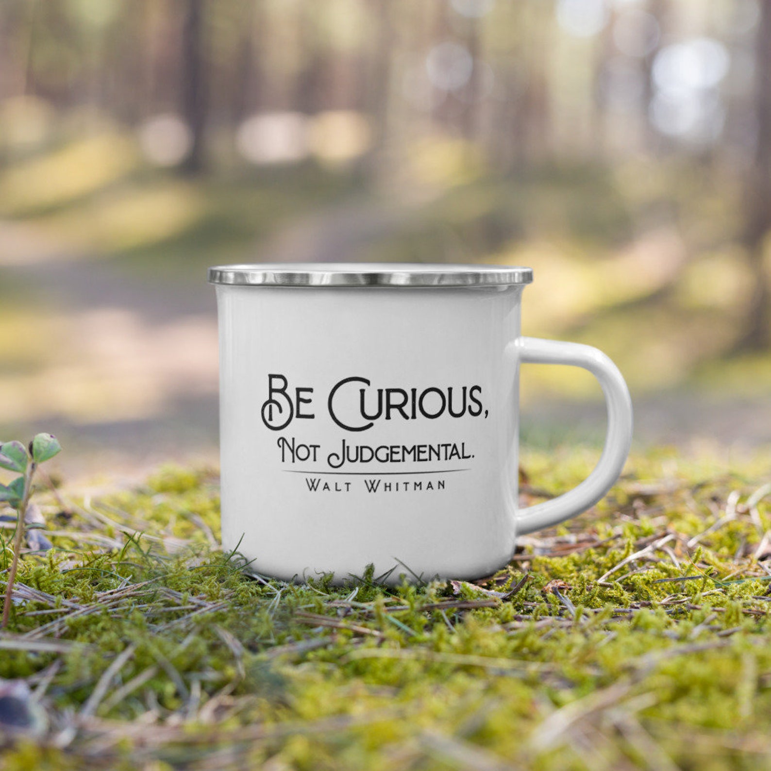 Be Curious, Not Judgemental Enamel Mug - Etsy