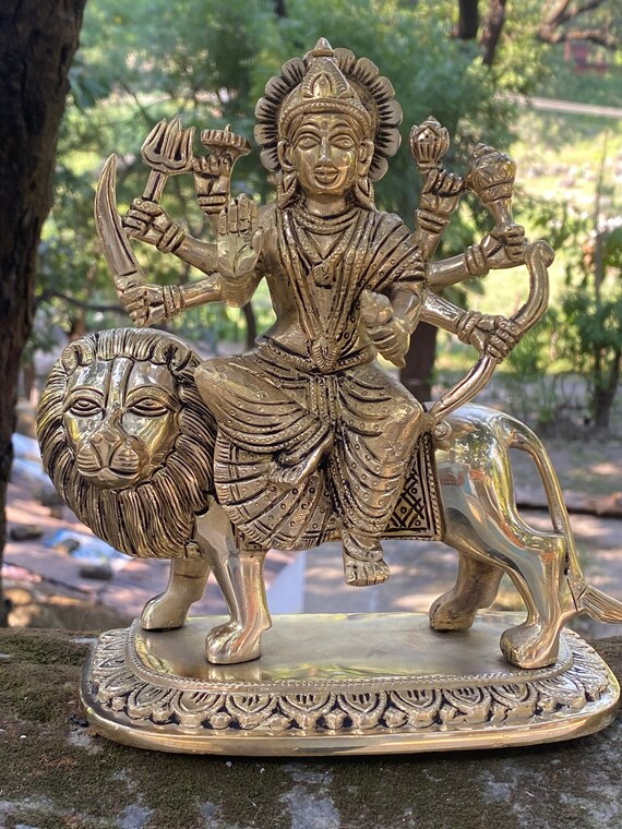 Parvati Statue Durga Statue 18 CM Adishakti Brass Durga Chandi Ma Kali ...