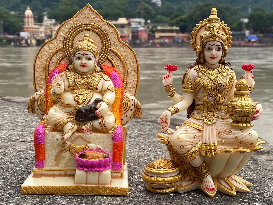 Dust Marble Lakshmi Kuber Statue 7 Inch Big Dhan Kuber - Etsy