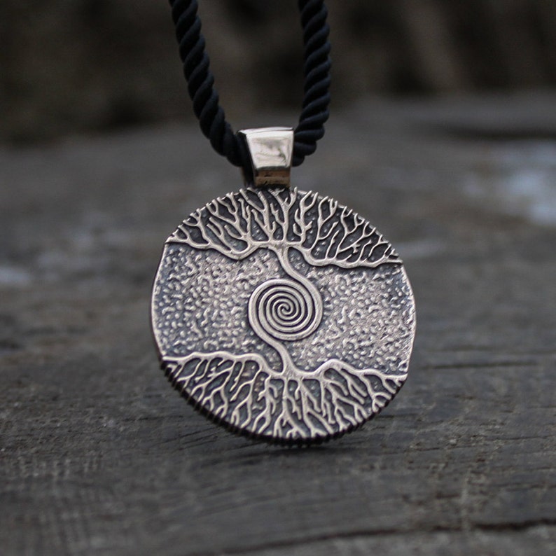 Yggdrasil Pendant, Norse Mythology Gift, Bronze Tree of Life, World ...