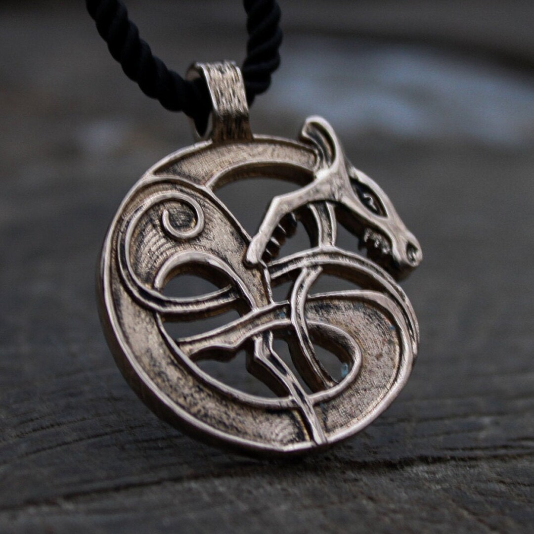 Wolf Fenrir, Bronze Amulet, Norse Mythology Gift, Scandinavian Jewelry ...