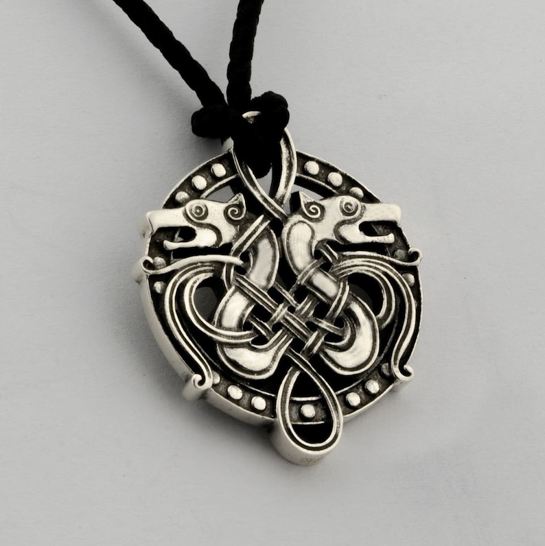 Norse Wolf Fenrir Necklace Scandinavian Jewelry Celtic - Etsy