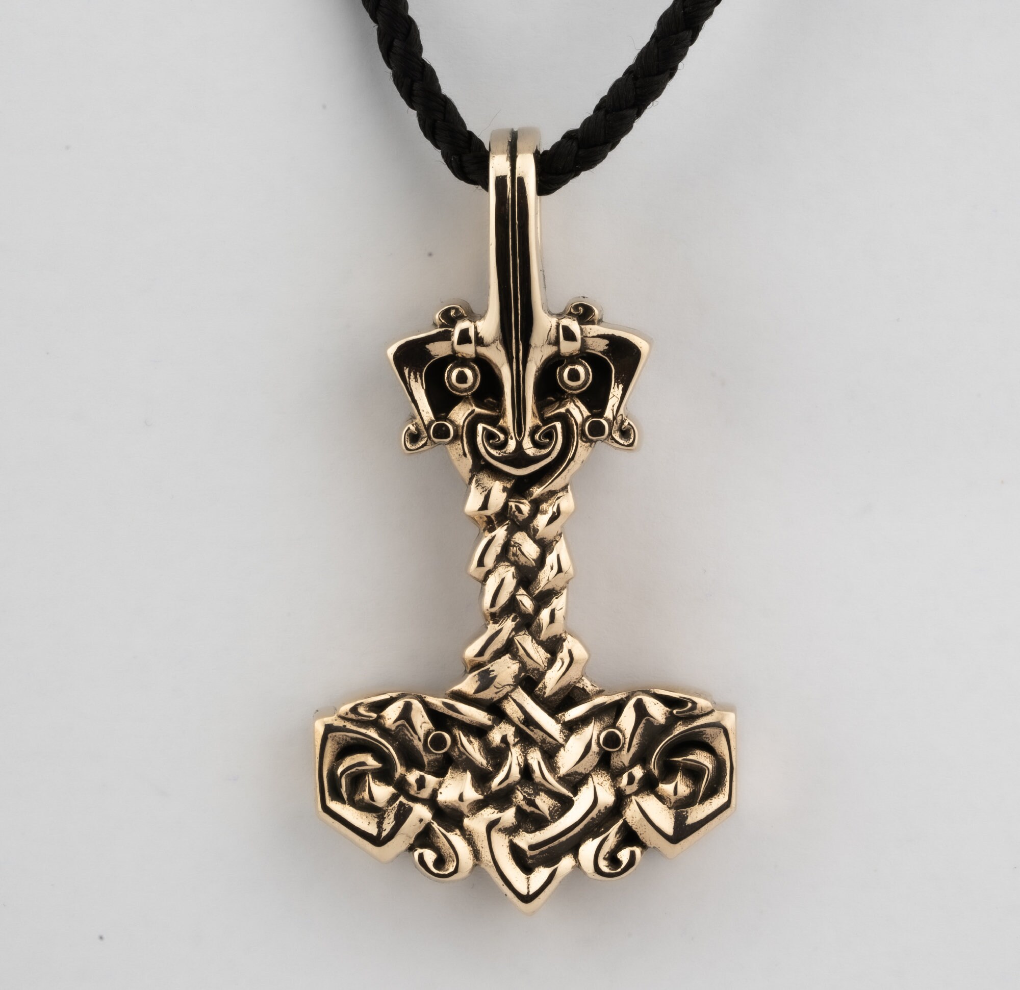 Bronze Thors Hammer, Norse Mythology Gift, Viking Amulet, Thor Necklace ...