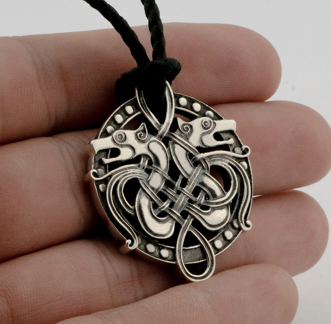 Norse Wolf, Fenrir Necklace, Scandinavian Jewelry, Celtic Talisman ...