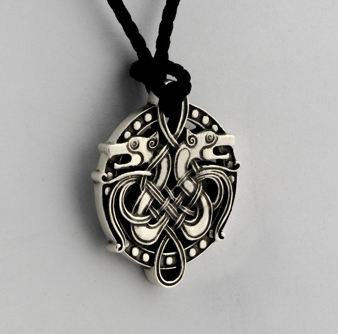 Norse Wolf Fenrir Necklace Scandinavian Jewelry Celtic - Etsy