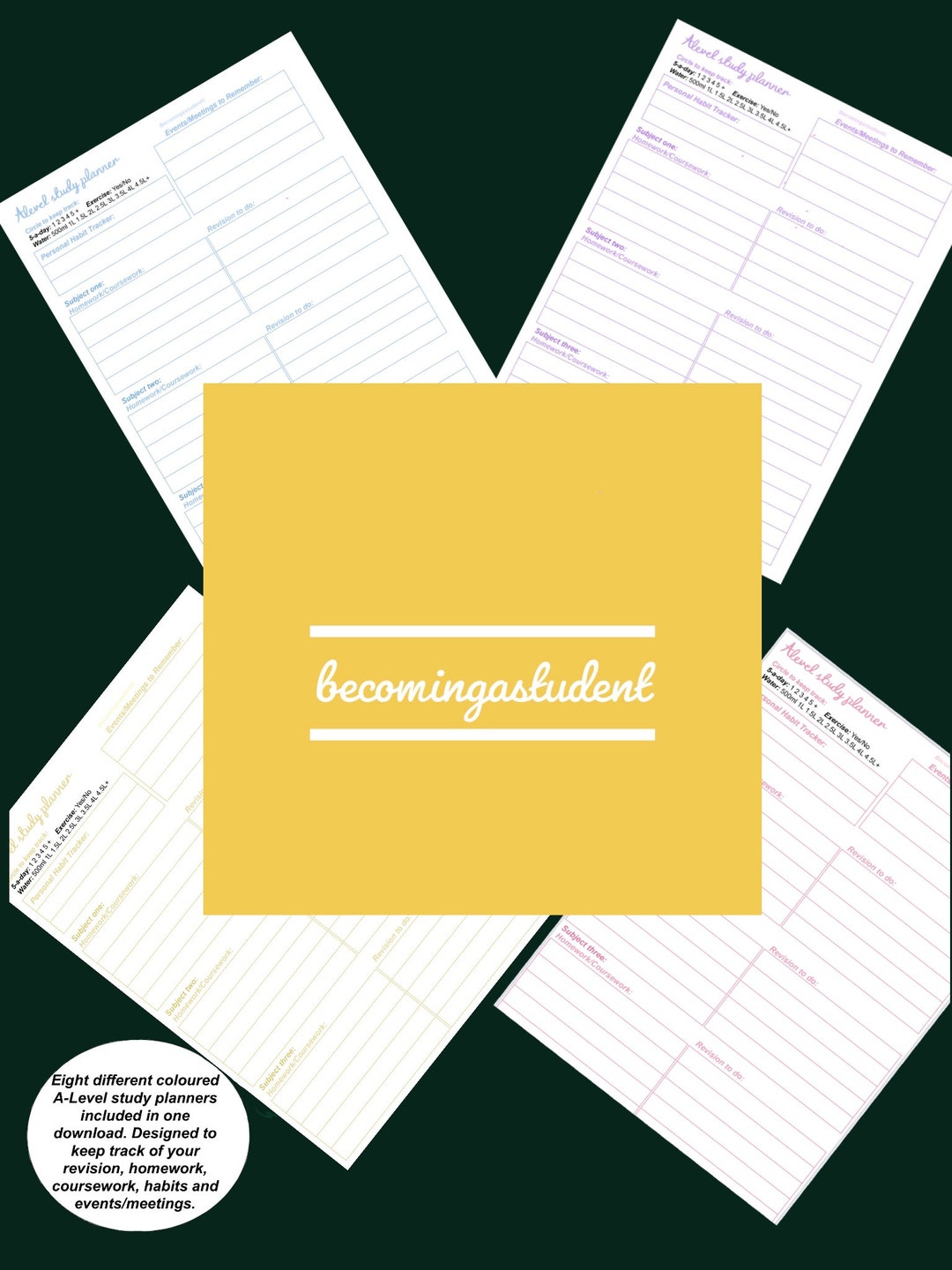 Instant Download Printable A-level Planner - Etsy