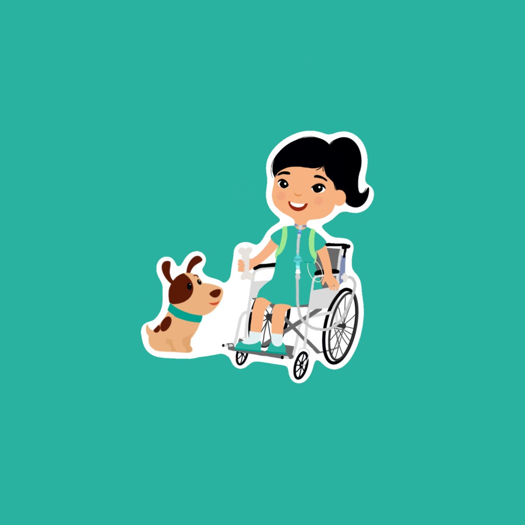 Little Girl With Dog, Trach, G-tube and Vent - Etsy