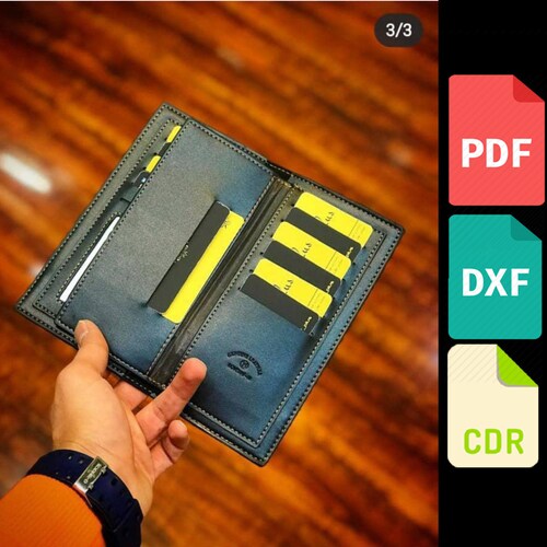 Leather Wallet Pattern and Template for Print and Lasercut Pdf - Etsy