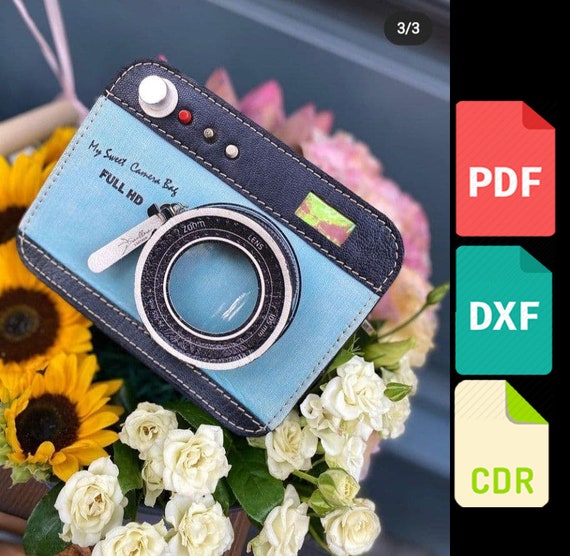 Leather Women Camera Bag Template & Pattern for Laser Cut and - Etsy
