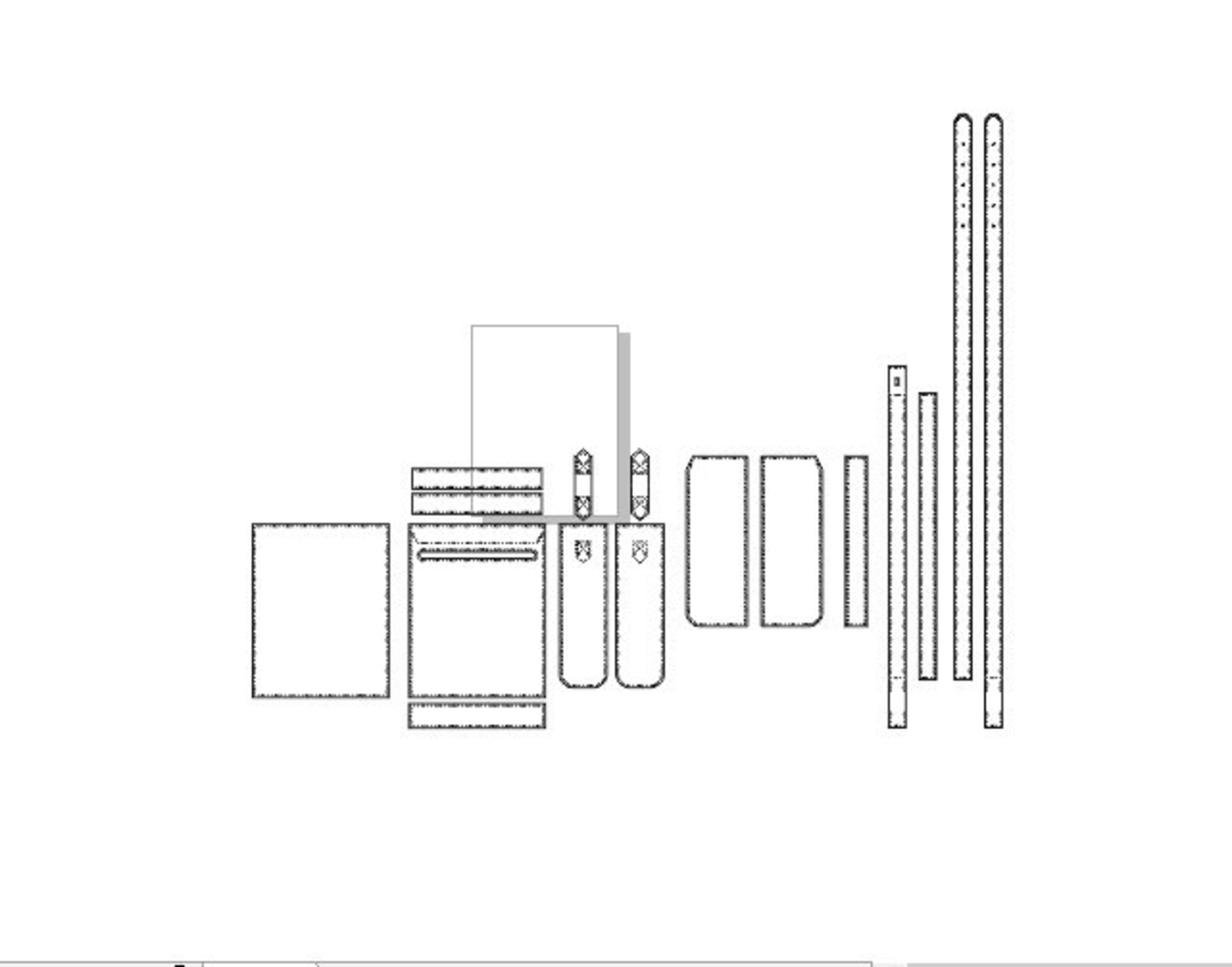 Leather crossbody bag template & pattern for laser cut and | Etsy