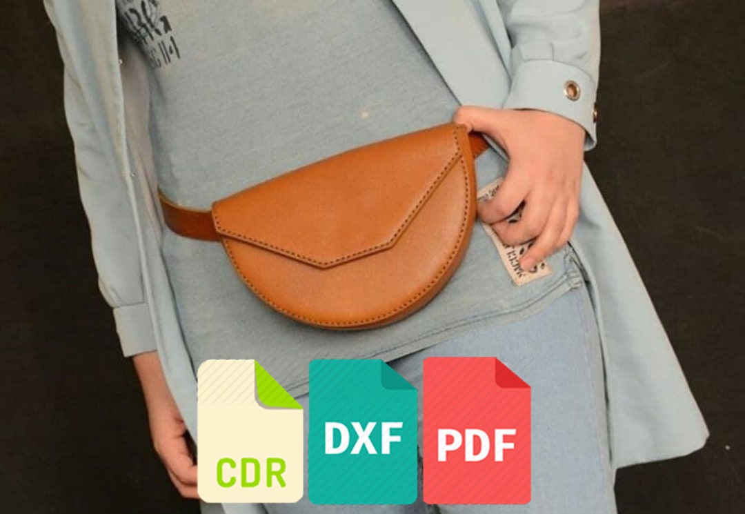 Leather Women Waist Bag Template & Pattern for Laser Cut and Print Cdr ...