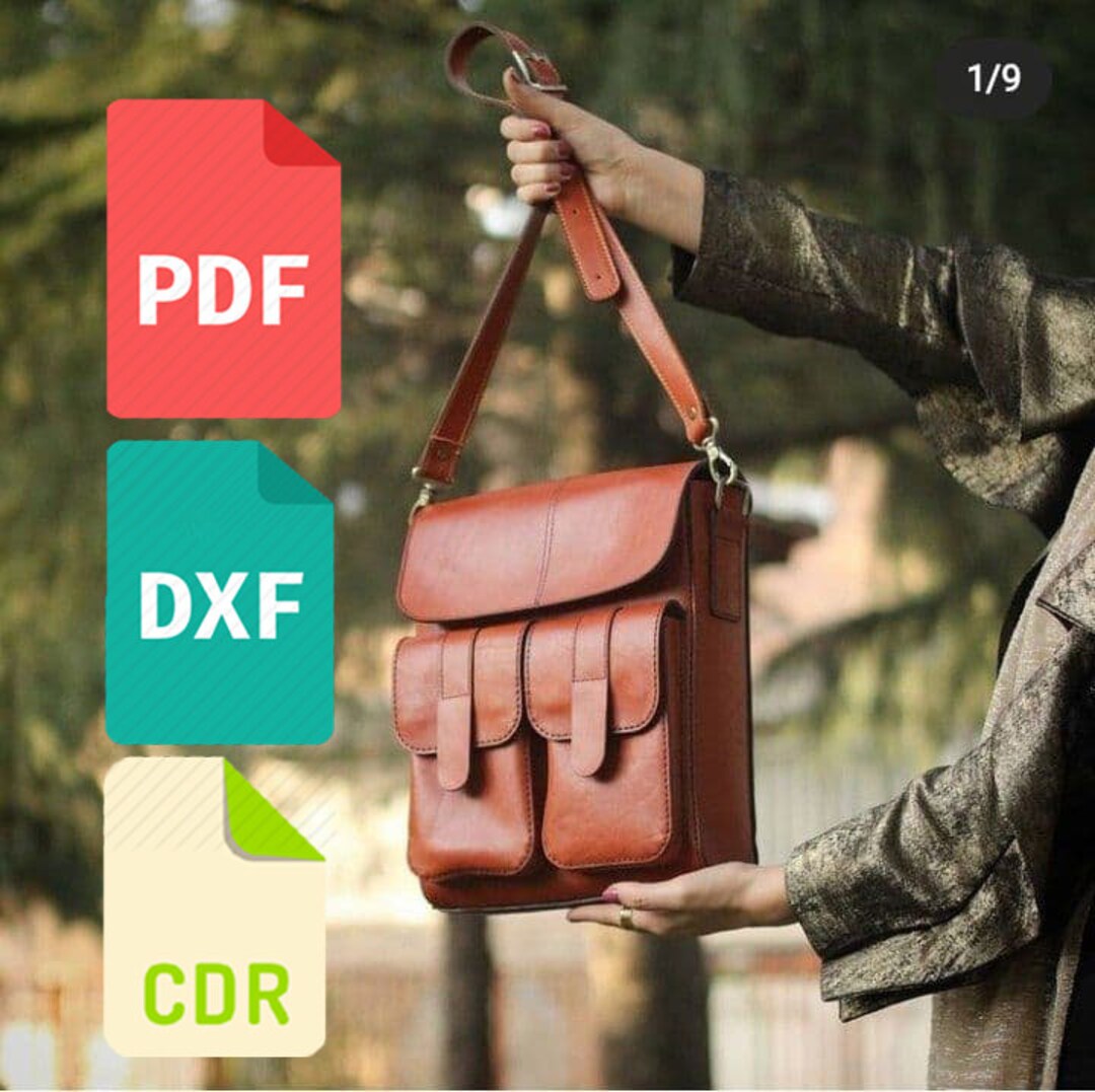 Leather Crossbody Bag Template & Pattern for Laser Cut and Print Cdr ...