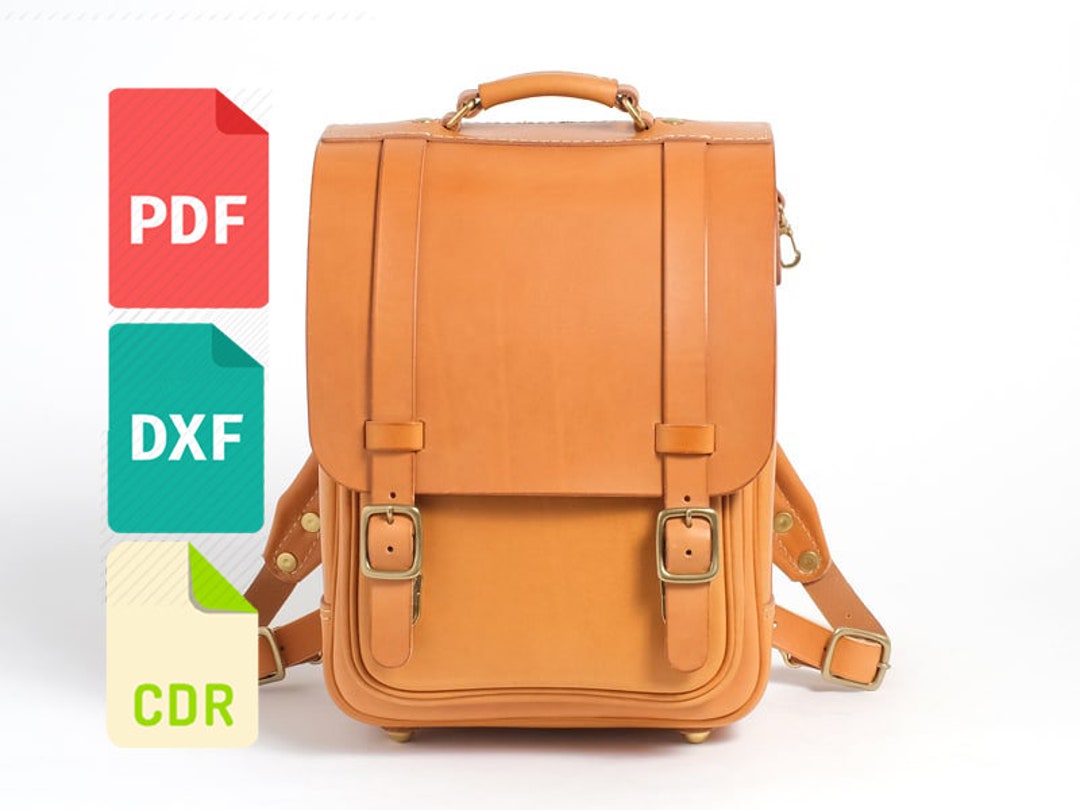 Leather Back Pack Template & Pattern for Laser Cut and Print Cdr, Dxf ...