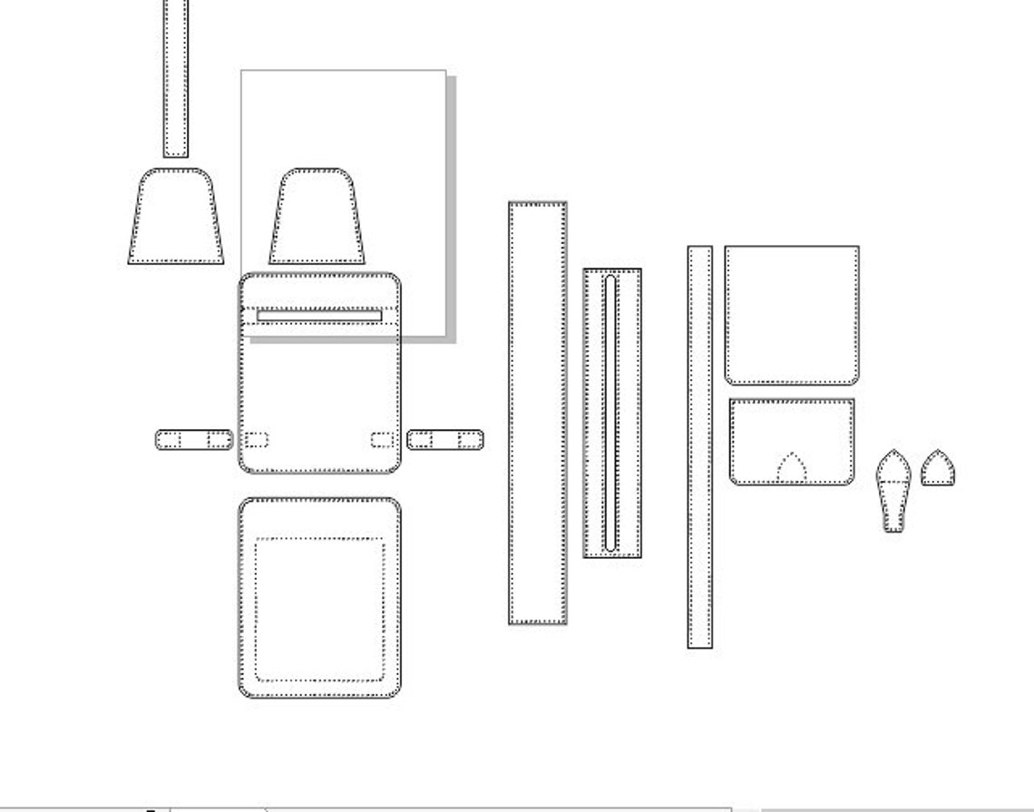 Leather Crossbody Bag Template & Pattern for Laser Cut and - Etsy