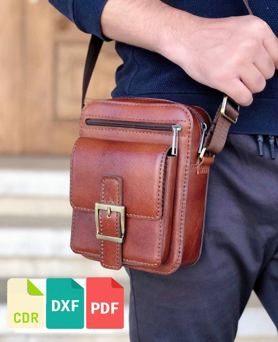 Leather Crossbody Bag Template & Pattern for Laser Cut and | Etsy