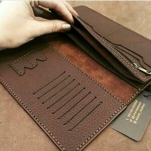Leather Wallet Bagtemplate & Pattern for Laser Cut and Print Cdr, Dxf ...