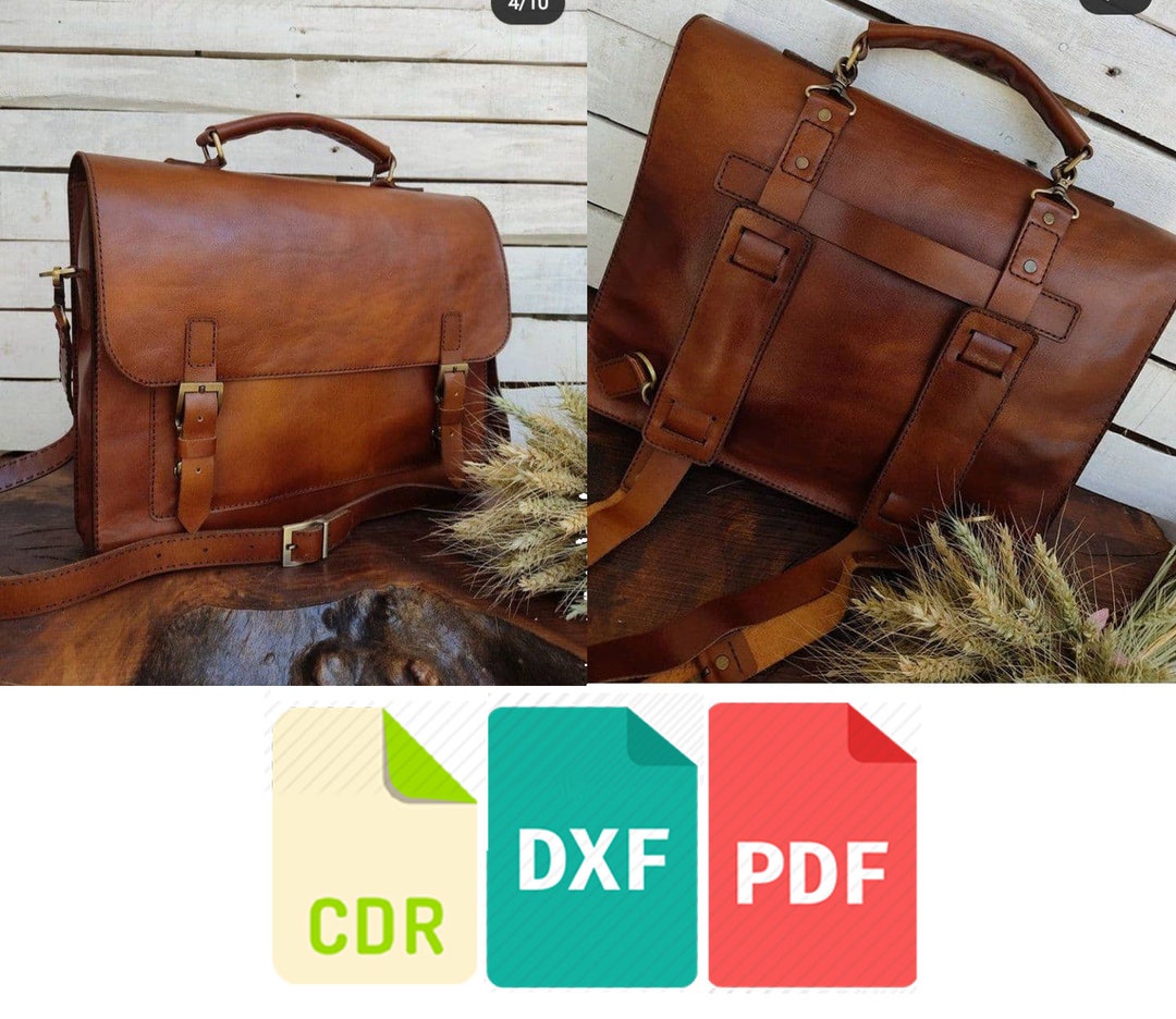 Leather Briefcase and Backpack Template & Pattern for Laser Cut and ...