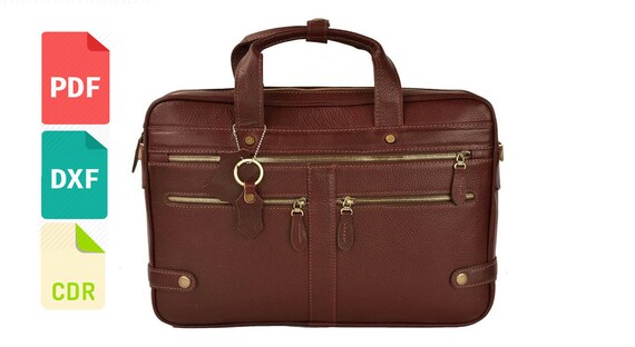 Leather Briefcase Template & Pattern for Laser Cut and Print | Etsy