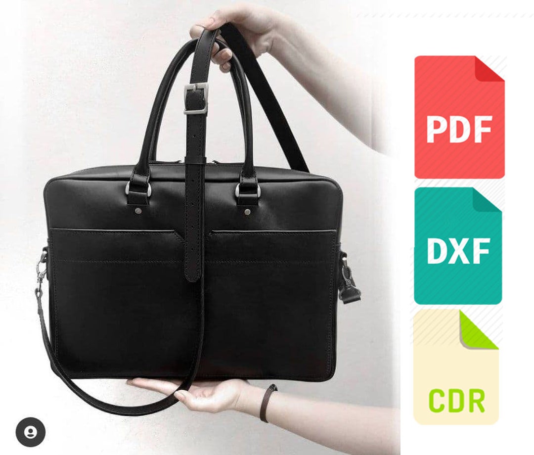 Leather Briefcase Bag Template & Pattern for Laser Cut and Print Cdr ...