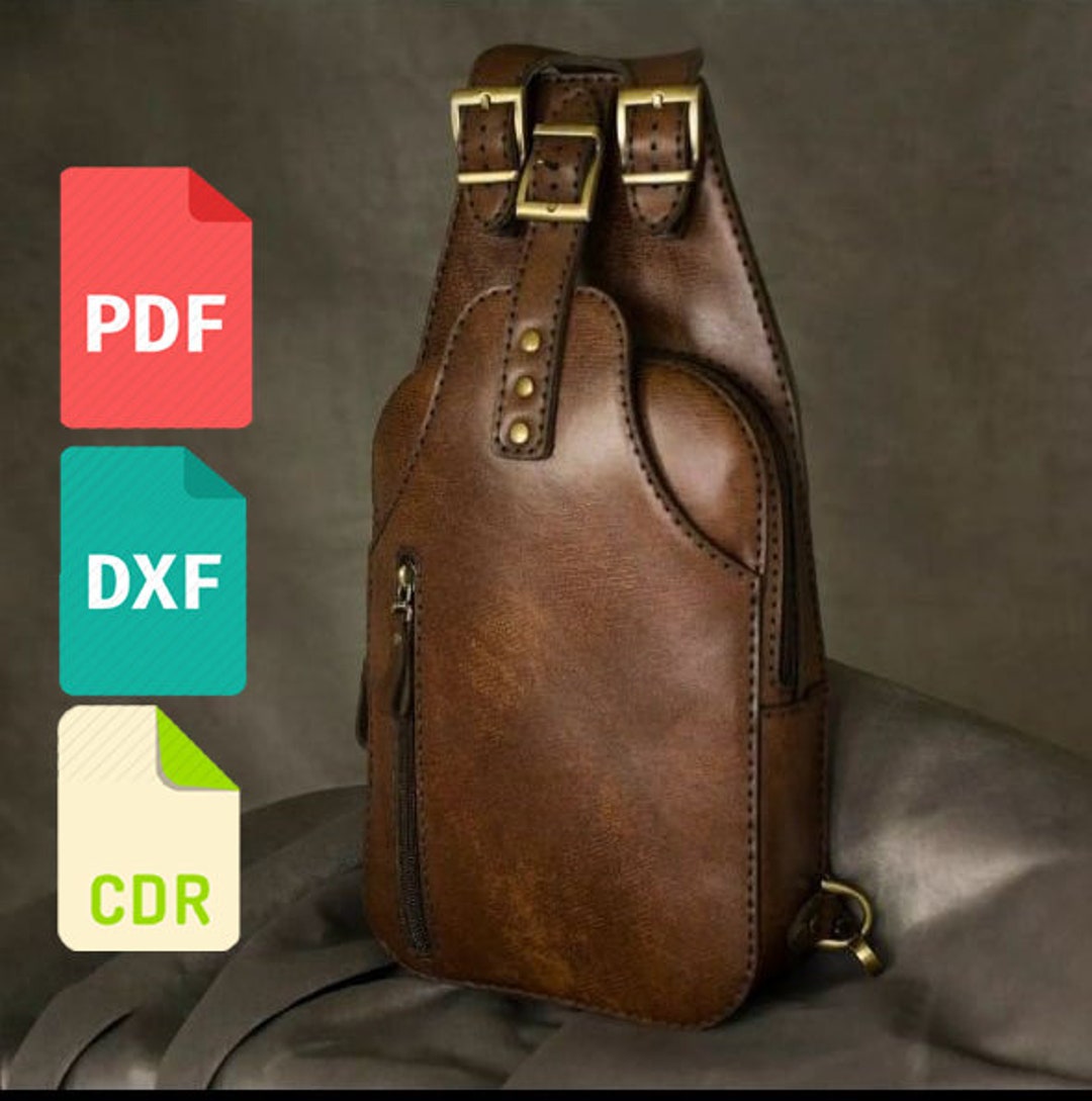 Leather Back Pack and Crossbody Bag Template & Pattern for Laser Cut ...