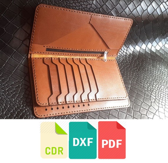 Leather Wallet Template & Pattern for Laser Cut and Print Cdr - Etsy