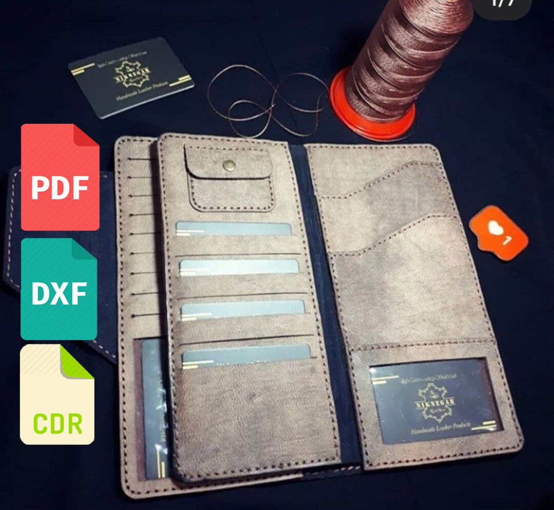 Leather Travel Wallet Bagtemplate & Pattern for Laser Cut and Print Cdr ...
