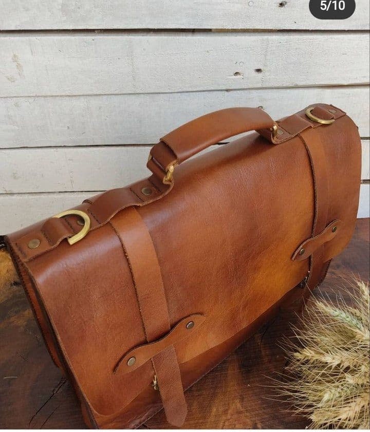 Leather Briefcase Bag Template & Pattern for Laser Cut and - Etsy