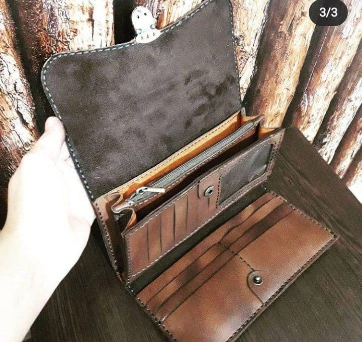 Leather Long Wallet Template & Pattern for Laser Cut and Print - Etsy