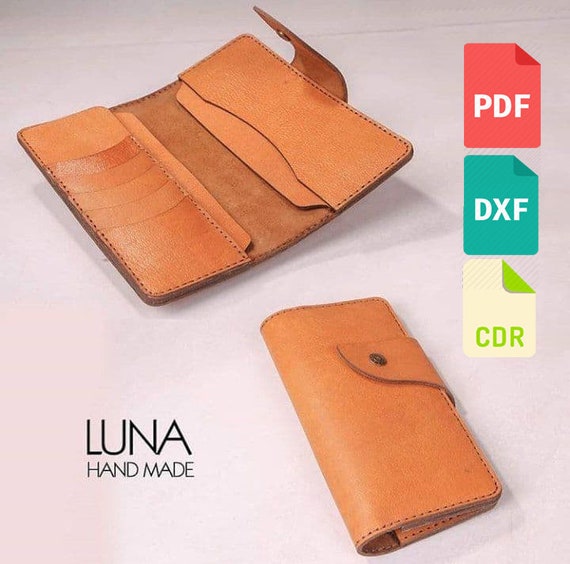 Leather Wallet Bagtemplate & Pattern for Laser Cut and Print - Etsy