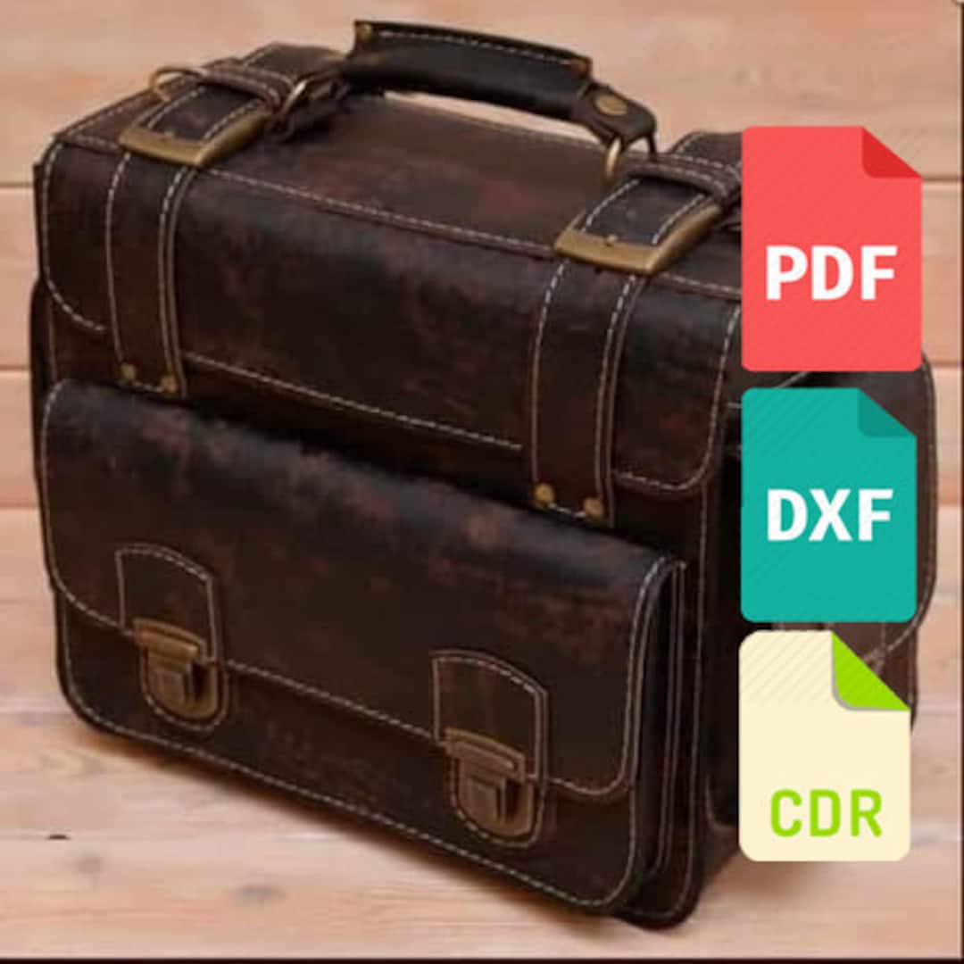 Leather Briefcase Bag Template & Pattern for Laser Cut and Print Cdr ...