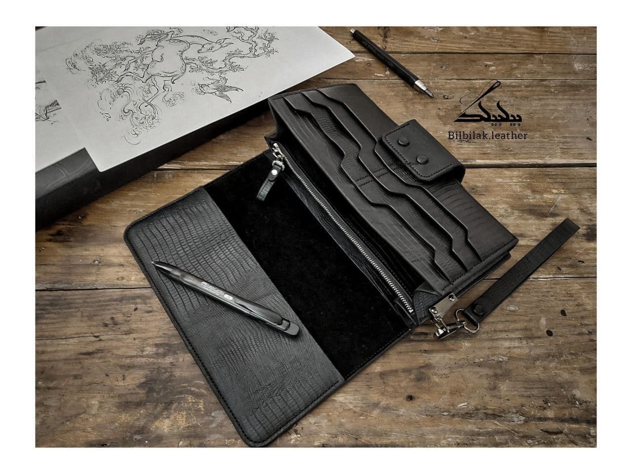 Leather Long Wallet Template & Pattern for Laser Cut and Print - Etsy ...