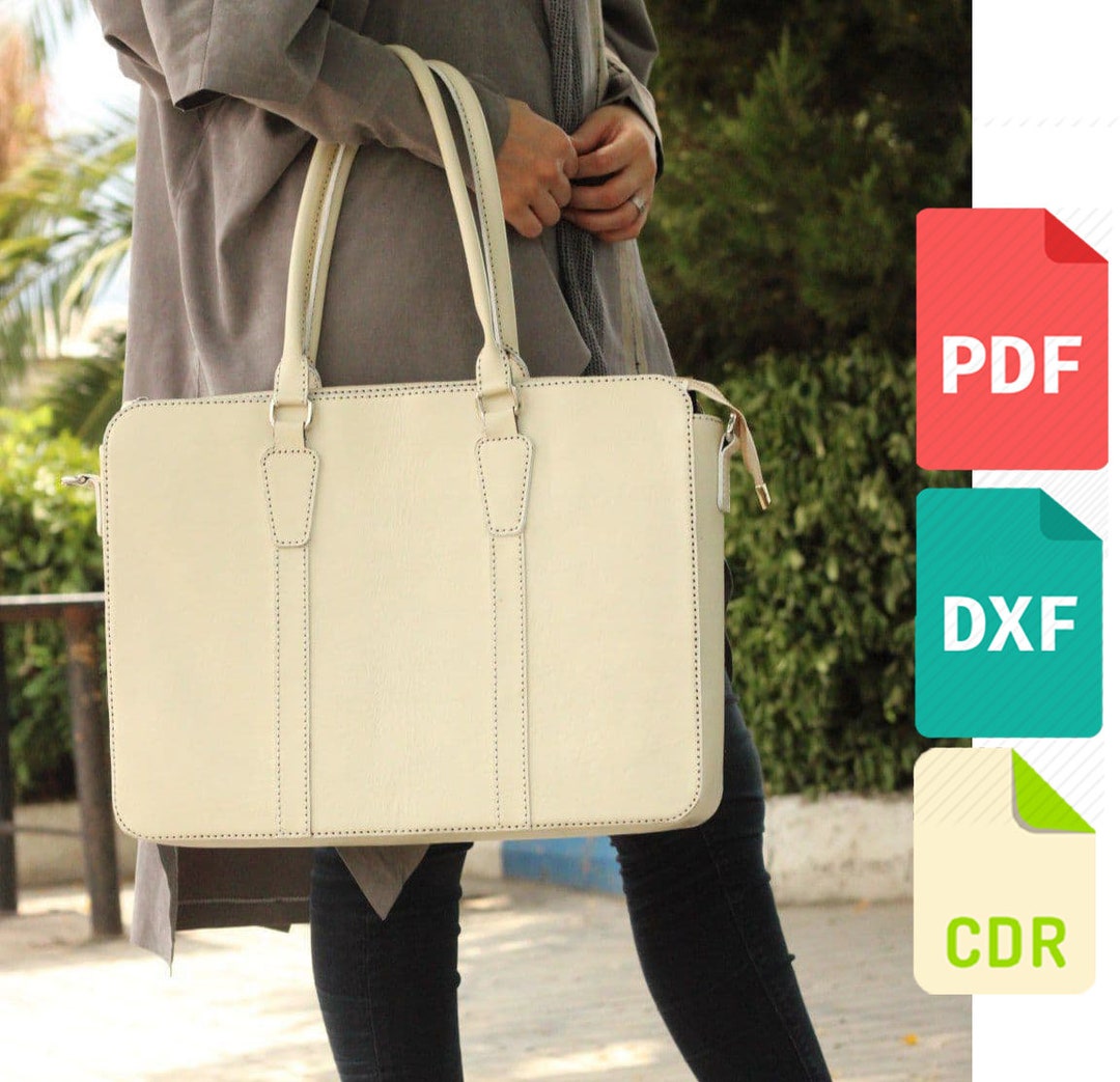 Leather Briefcase Bag Template & Pattern for Laser Cut and Print Cdr ...