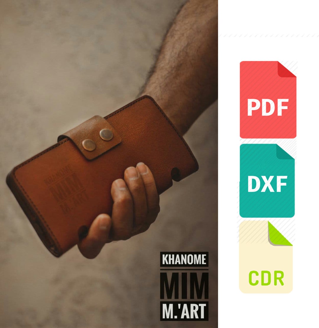 Leather Travel Wallet Bag Template & Pattern for Laser Cut and Print ...