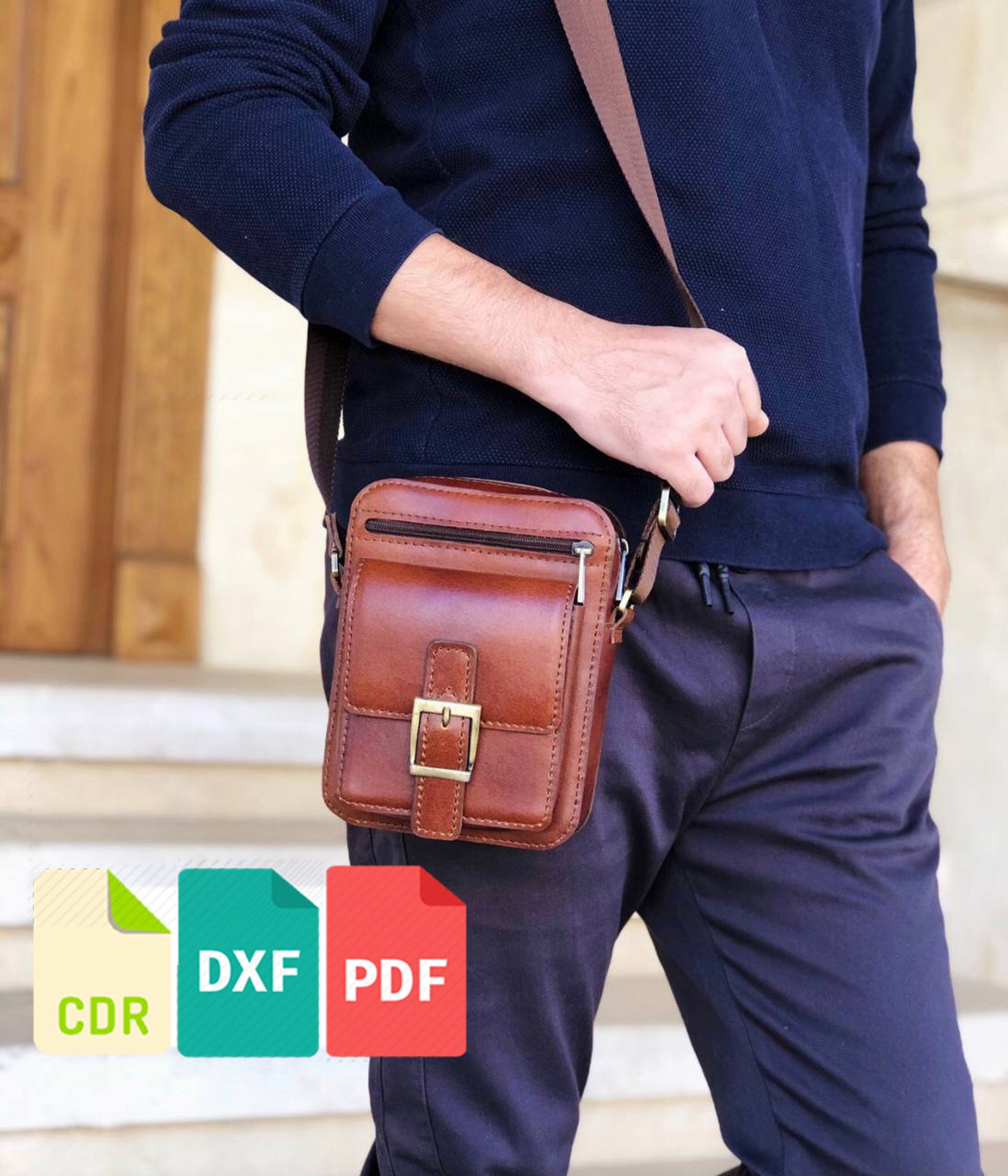 Leather Crossbody Bag Template & Pattern for Laser Cut and | Etsy