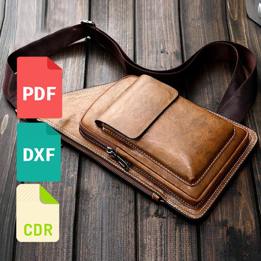 Leather Back Pack and Crossbody Bag Template & Pattern for Laser Cut ...