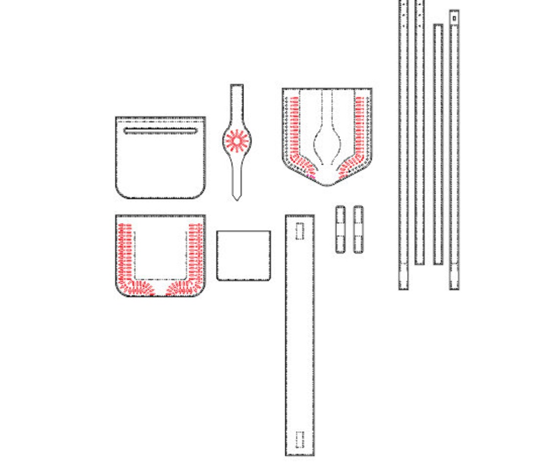 Leather Womens Bag Template & Pattern for Laser Cut and Print - Etsy