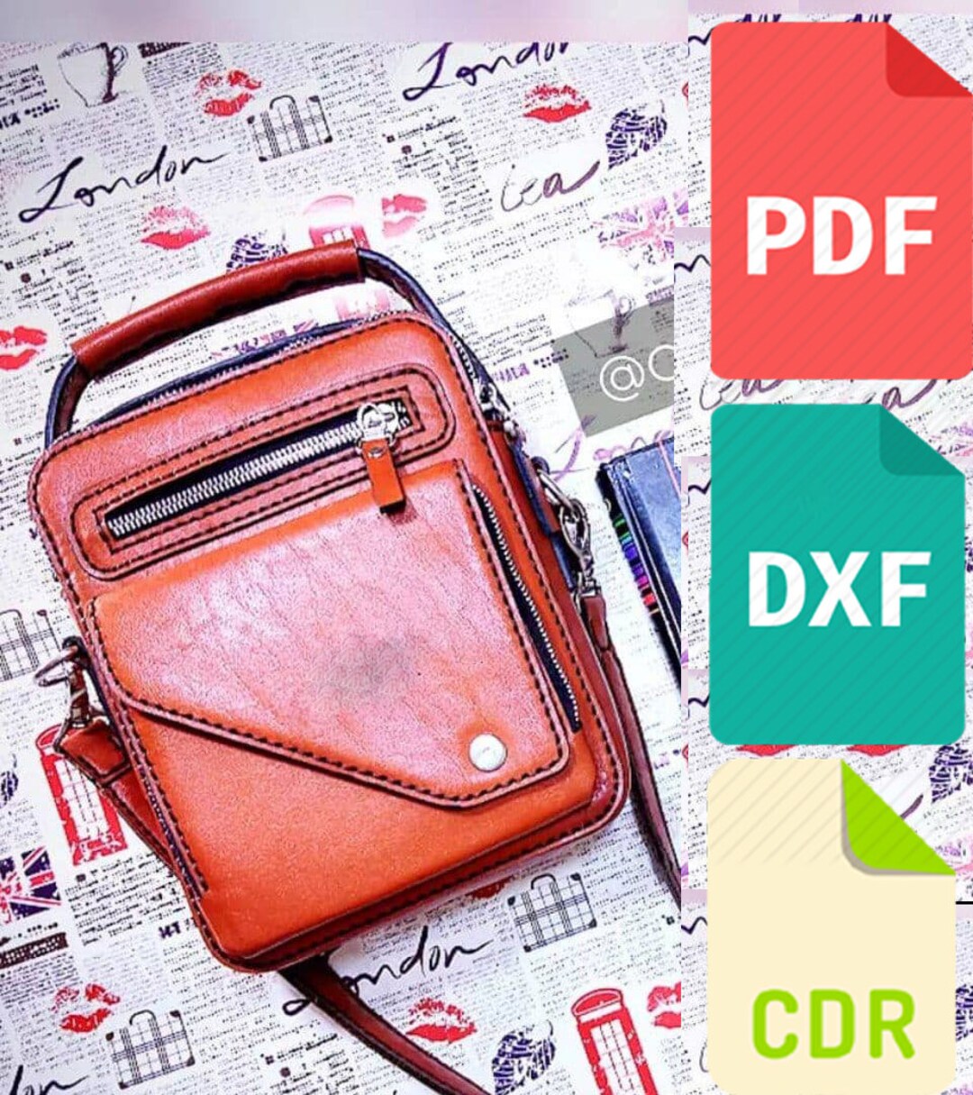Leather Crossbody Bag Template & Pattern for Laser Cut and - Etsy
