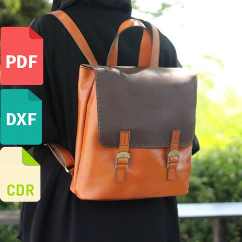 Leather Backpack Template & Pattern for Laser Cut and Print - Etsy