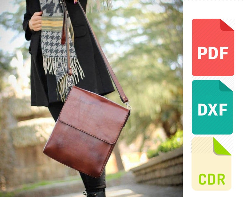Leather Crossbody Bag Template & Pattern for Laser Cut and - Etsy