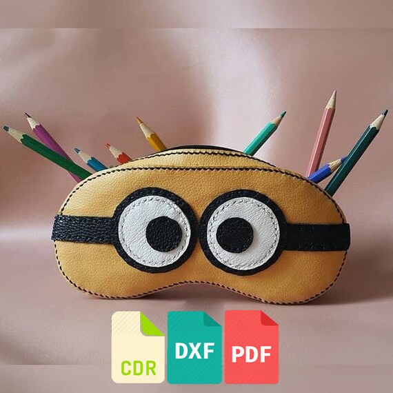 Leather Pencil Case Bag Template & Pattern for Laser Cut and - Etsy