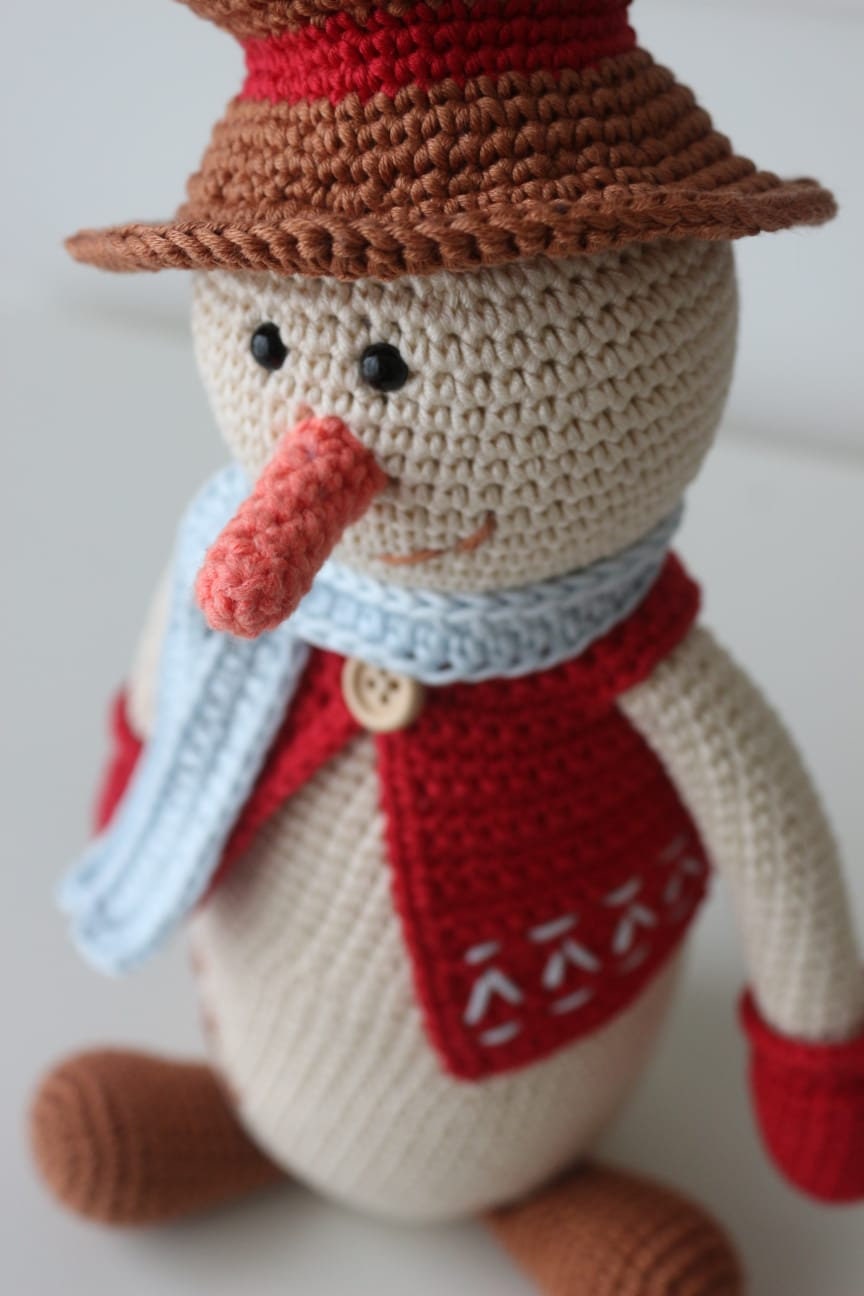 Kevin the Snowman Finished Amigurumi Toy, NOT Pattern. Festive Winter ...